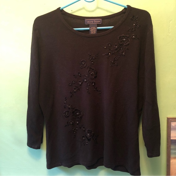 Laura Scott | Sweaters | Laura Scott Soft Sweater With Embroidery ...